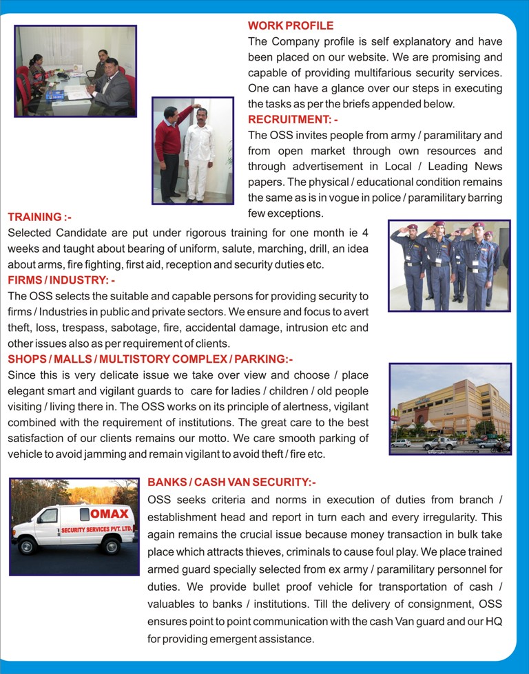 OMAX Security Services : ADMINISTRATION